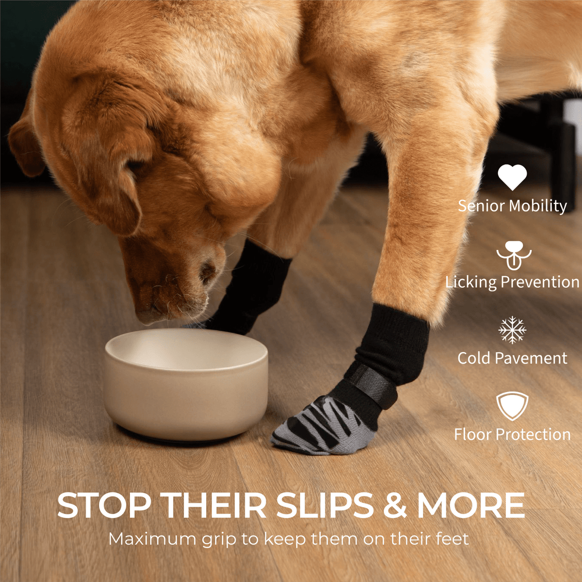 DOK TigerToes Premium Non-Slip Dog Socks