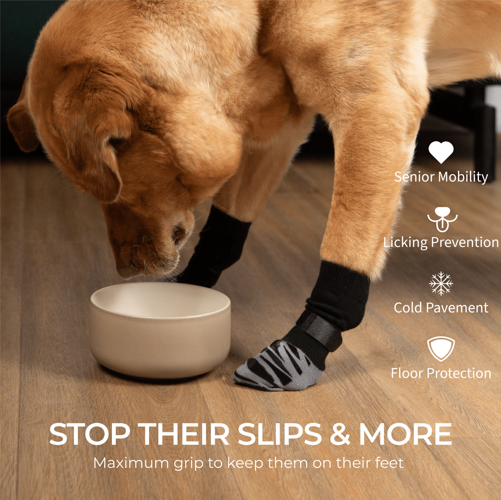 DOK TigerToes Premium Non-Slip Dog Socks